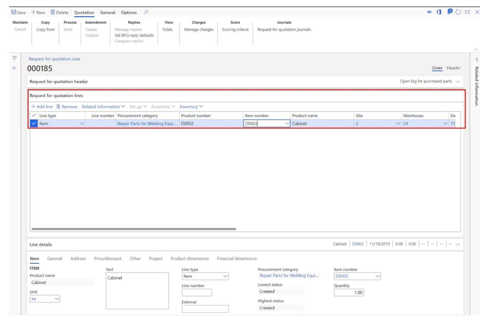 Process a Request for Quotation: D365 Finance and Operations – Dynamics ...