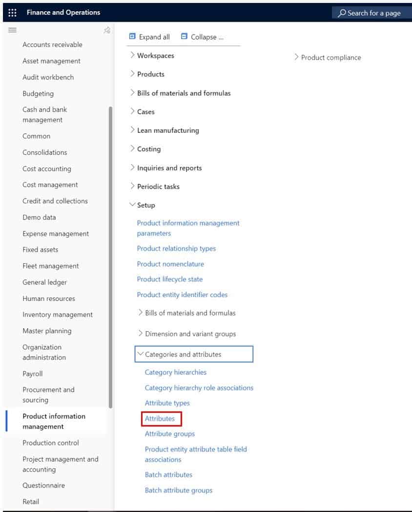 Enable Product Attributes: D365 Finance and Operations – Dynamics Tips