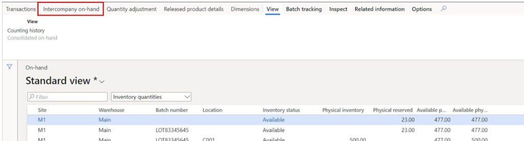 Understanding On Hand Inventory: D365 Finance and Operations – Dynamics ...