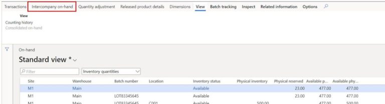 Understanding On Hand Inventory: D365 Finance and Operations – Dynamics ...