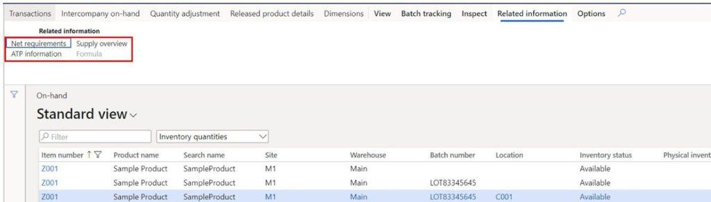 Understanding On Hand Inventory: D365 Finance and Operations – Dynamics ...