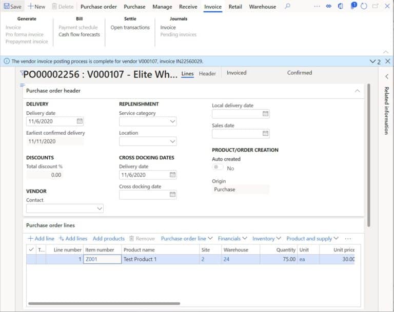 How To Process a Purchase Order: D365 Finance and Operations – Dynamics ...