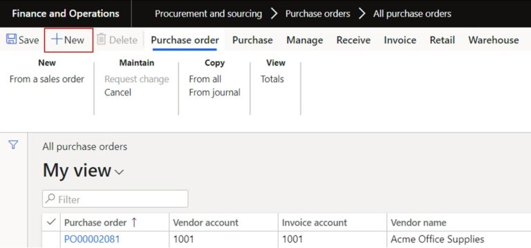 How To Process a Purchase Order: D365 Finance and Operations – Dynamics ...