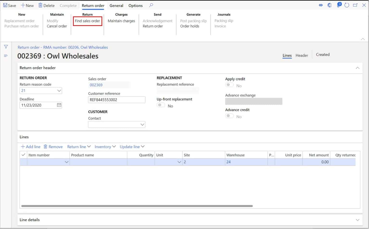 Process a Return Order: D365 Finance and Operations – Dynamics Tips