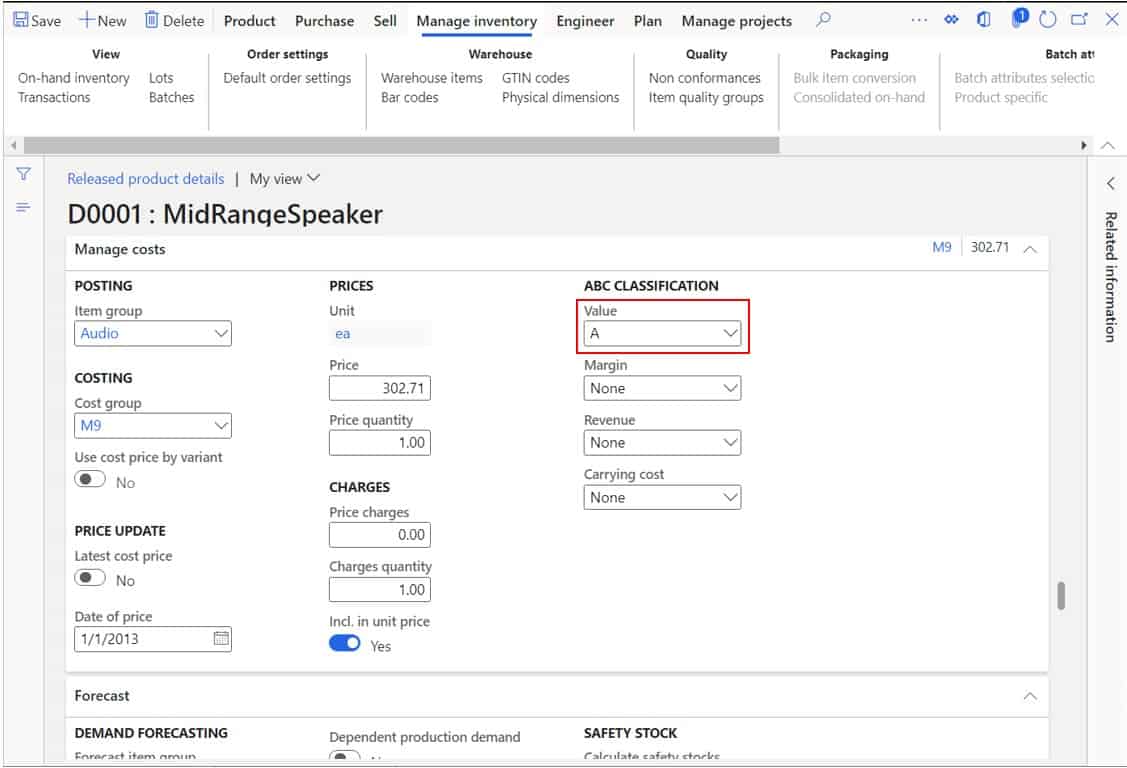 ABC Classification Explained: D365 Finance and Operations – Dynamics Tips