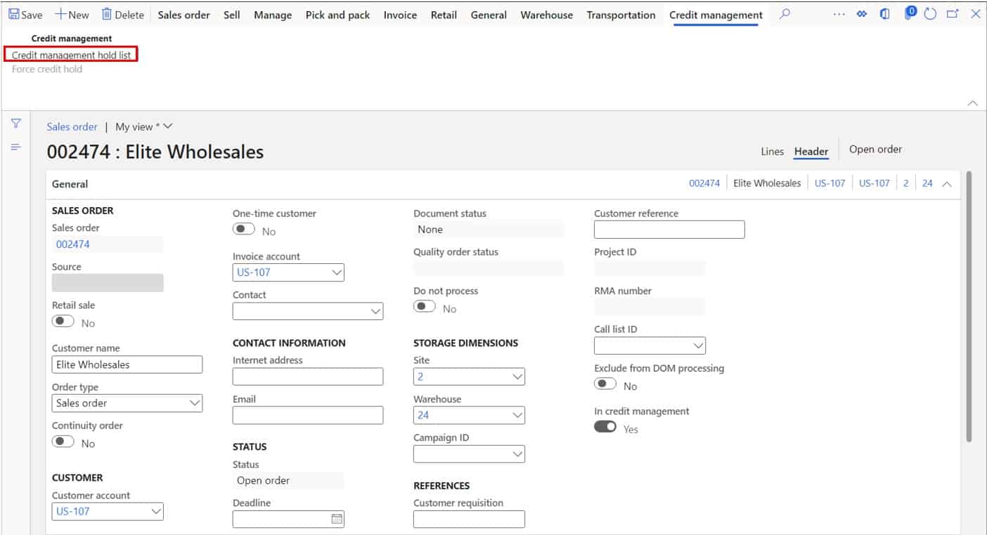 Customer and Sales Order Holds: D365 Finance and Operations – Dynamics Tips