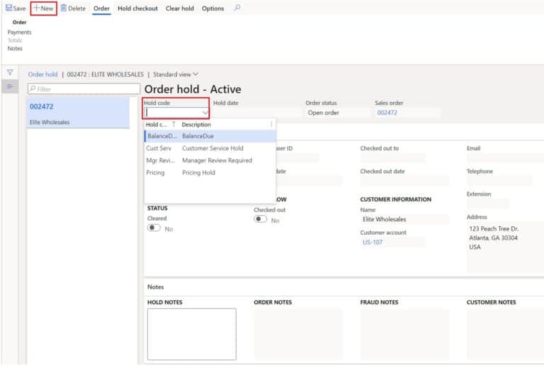 Customer and Sales Order Holds: D365 Finance and Operations – Dynamics Tips