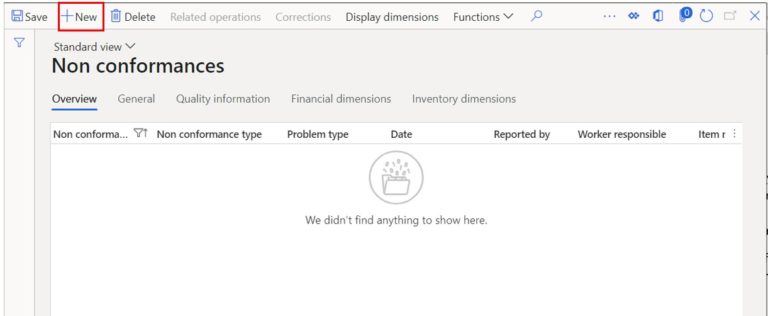 Process A Non Conformance D365 Finance And Operations Dynamics Tips