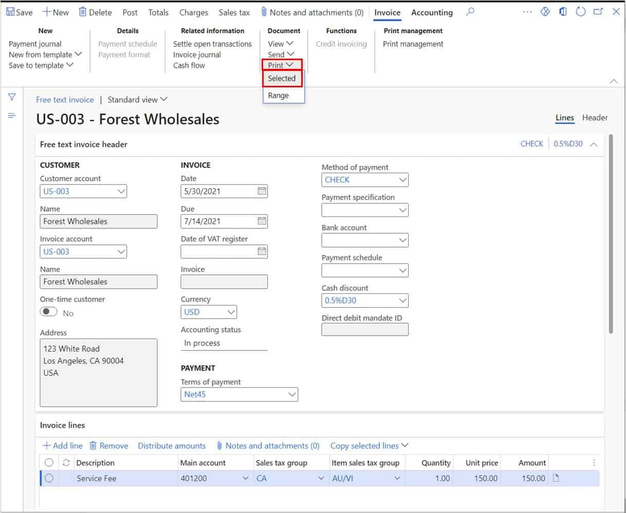 Process a Free Text Invoice: Dynamics 365 Finance and Operations ...