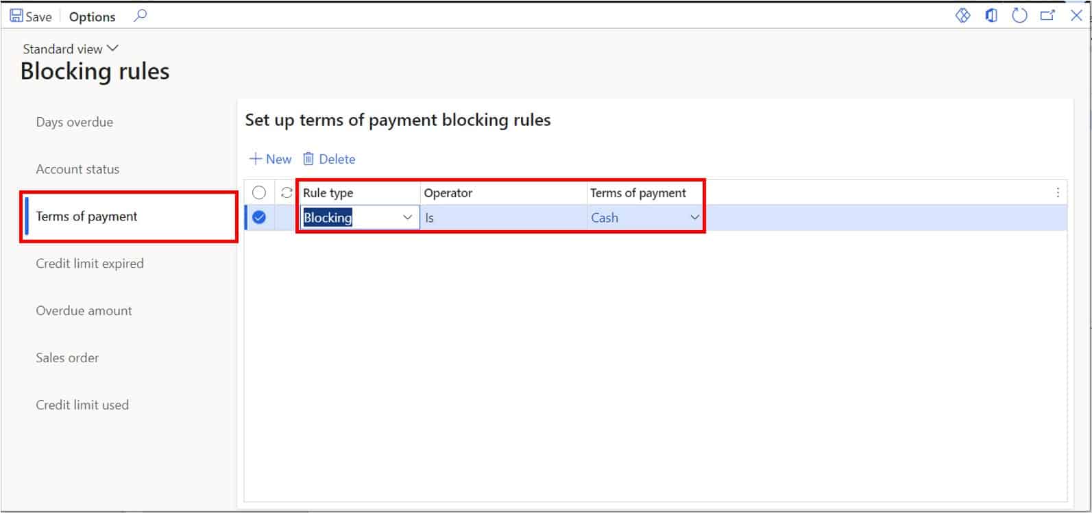 Credit Management Blocking Rules: Dynamics 365 Finance and Operations ...