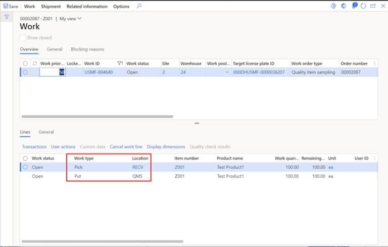 Process Quality Orders with WMS: D365 Finance and Operations – Dynamics ...