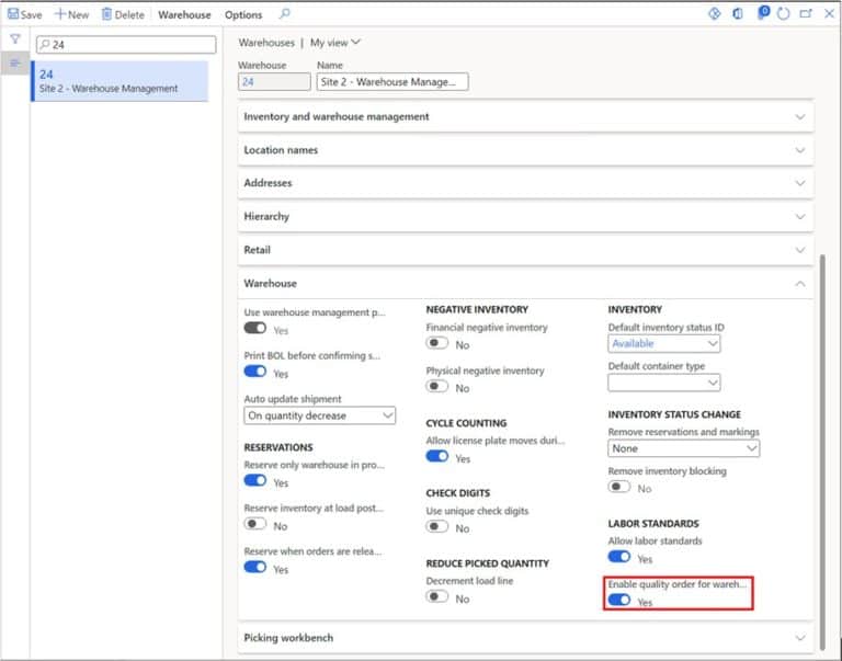 Process Quality Orders with WMS: D365 Finance and Operations – Dynamics ...