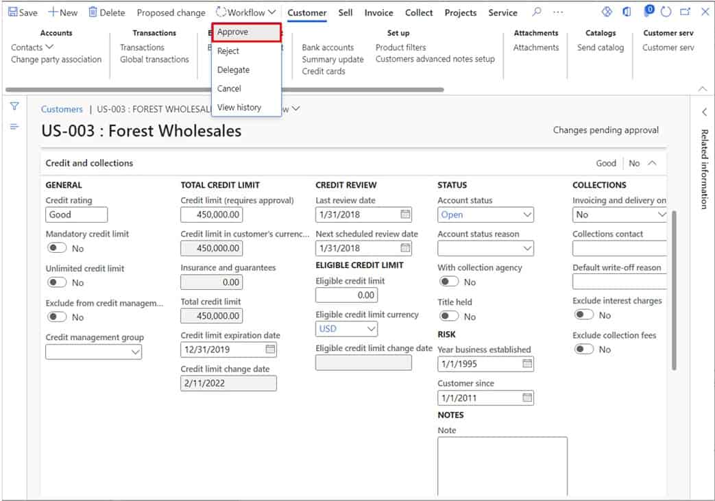 Customer and Vendor Proposed Change Approvals: D365 Finance and ...