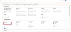 Arrival Overview: D365 Finance and Operations – Dynamics Tips