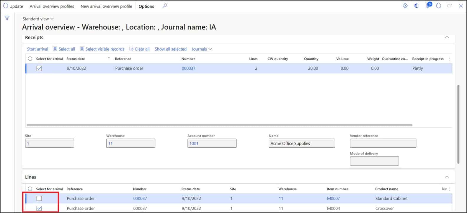 Arrival Overview: D365 Finance and Operations – Dynamics Tips