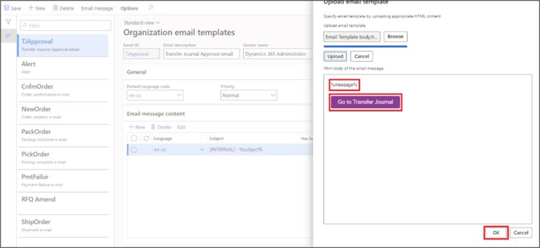 Email Templates: Dynamics 365 Finance and Operations – Dynamics Tips
