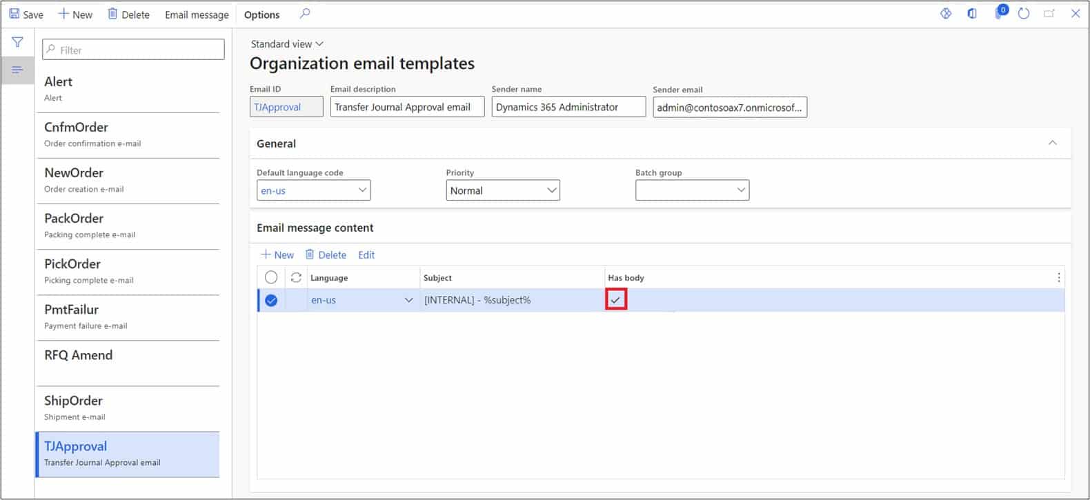 Email Templates: Dynamics 365 Finance and Operations – Dynamics Tips