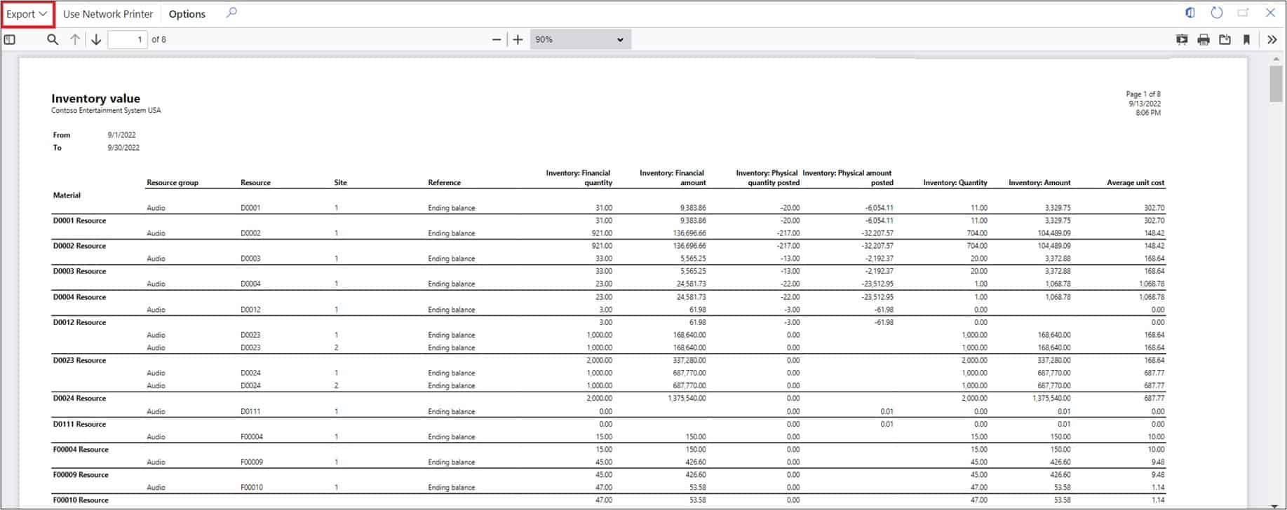 Inventory Value Report: D365 Finance and Operations – Dynamics Tips